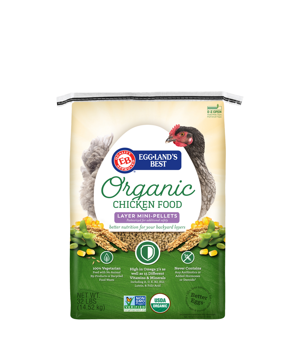 Eggland's Best 17% Protein Organic Layer Mini-Pellets 32lb – Chickens.com